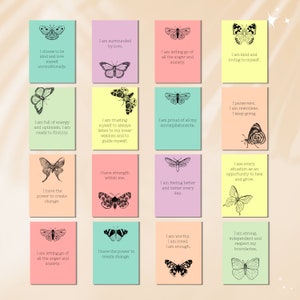 60 Affirmation Cards Digital Download, Mindfulness Affirmations Deck ...