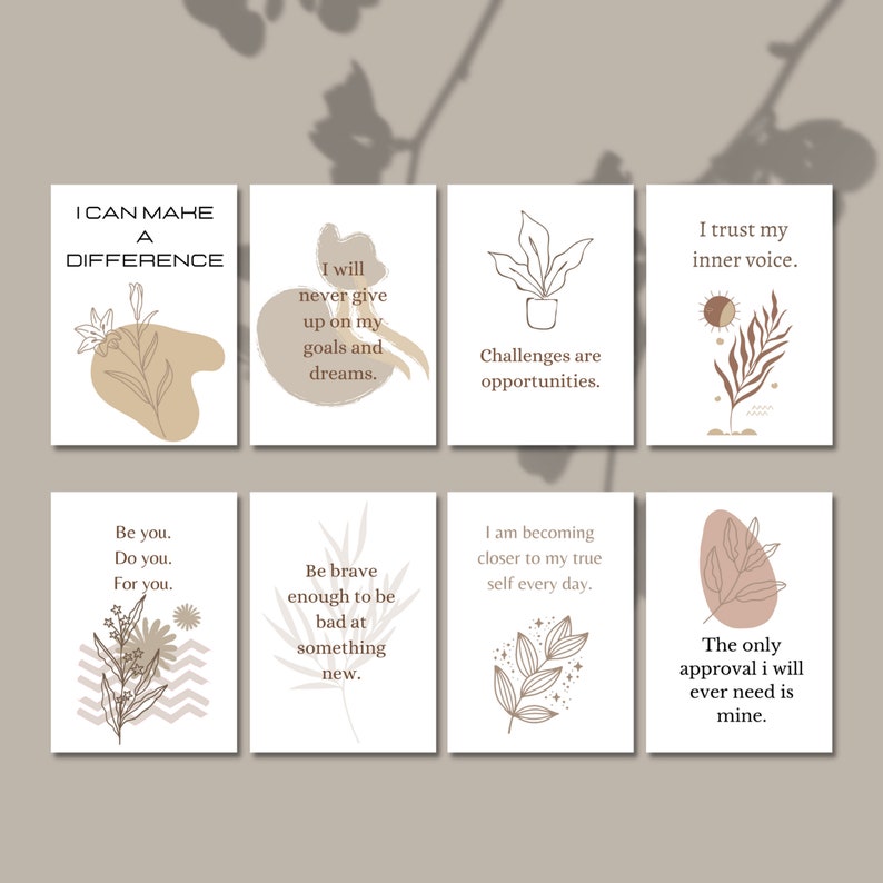 Boho Affirmation Cards Printable Affirmations Boho - Etsy