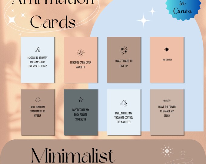 Self-love Positive Affirmation Cards, Daily Affirmation Deck, Self Care ...