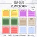 Pastel Self Care Planner Cards, Planner Cards Printable, Planner Task ...