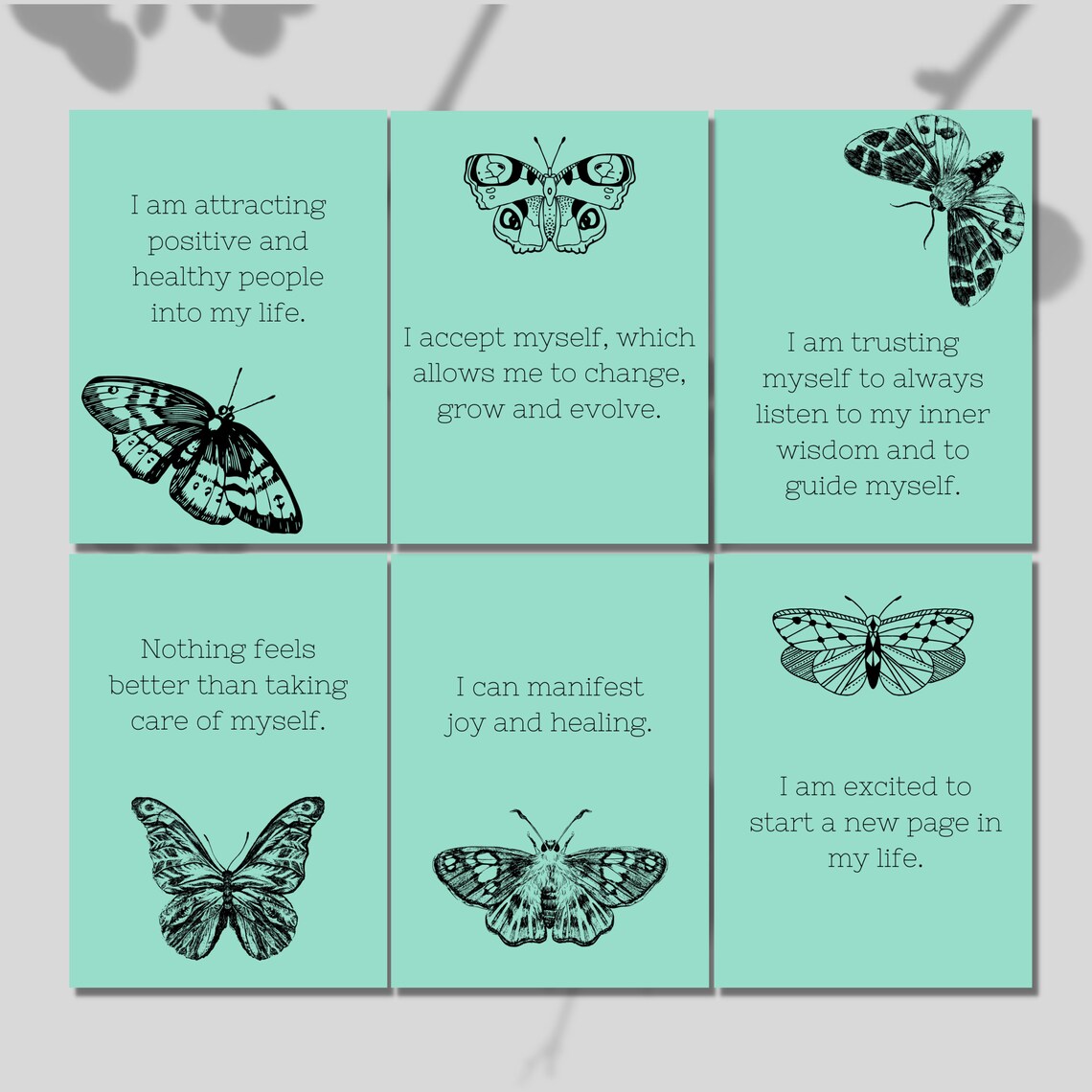 60 Affirmation Cards Digital Download Mindfulness - Etsy