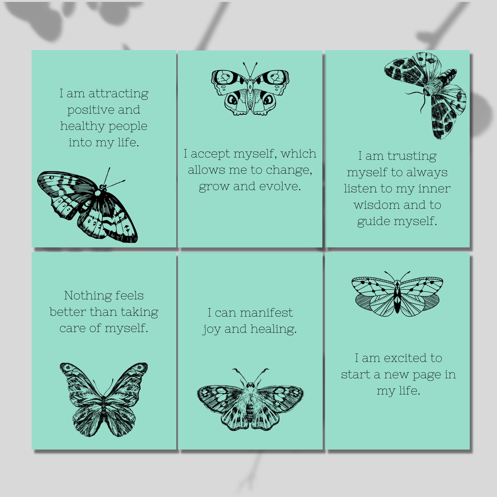 60 Affirmation Cards Digital Download Mindfulness - Etsy