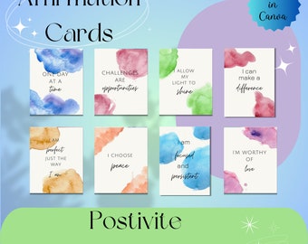 Boho Affirmation Cards, Printable Affirmations, Boho Affirmation Deck ...