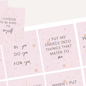 32 Daily Affirmation Cards, Universe and Star Design, Daily ...