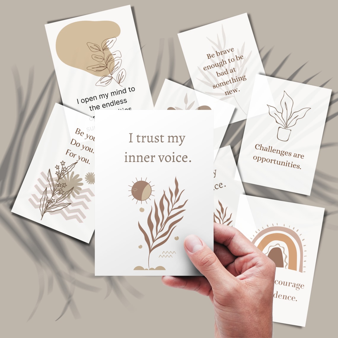 Boho Affirmation Cards Printable Affirmations Boho - Etsy