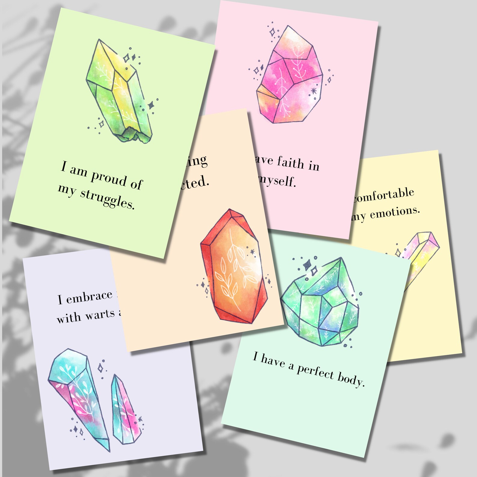 100 Daily Positive Affirmation Cards Digital Download - Etsy