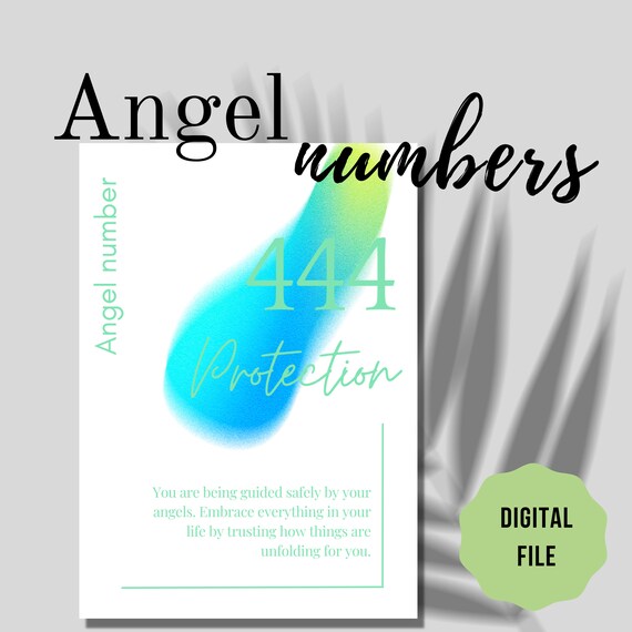 Angel Number 444 Poster Manifestation Energy With Gradient | Etsy