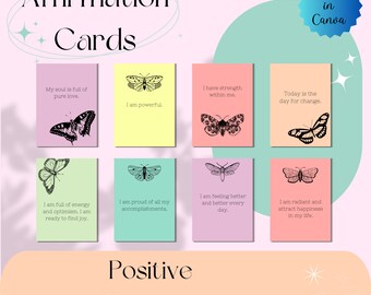 60 Affirmation Cards Digital Download, Mindfulness Affirmations Deck ...