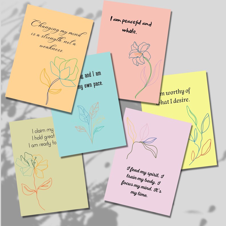 100 Affirmation Cards Digital Download Mindfulness - Etsy
