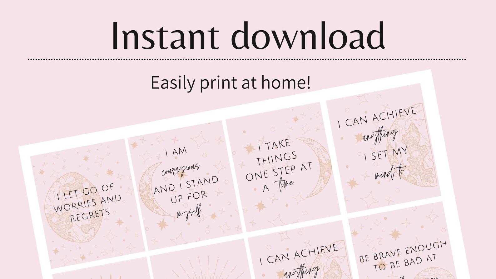 32 Daily Affirmation Cards Universe and Star Design Daily | Etsy