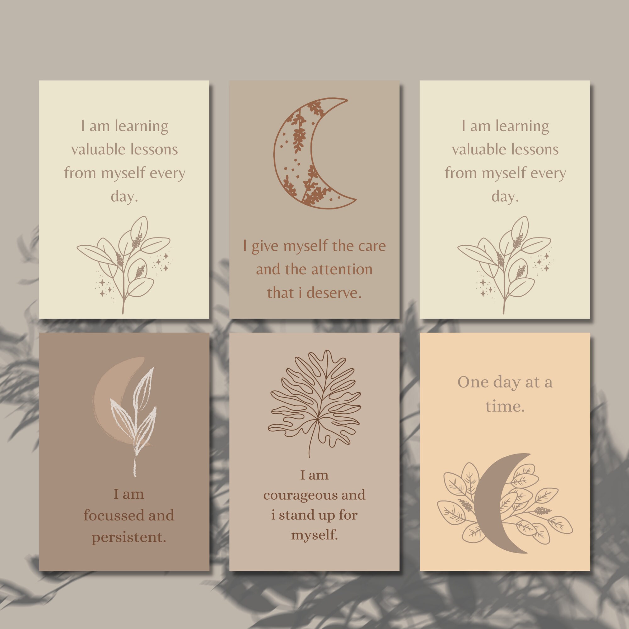 Boho Affirmation Cards Printable Affirmations Boho | Etsy Canada