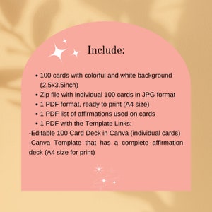 100 Affirmation Cards Digital Download, Mindfulness Affirmations Deck ...