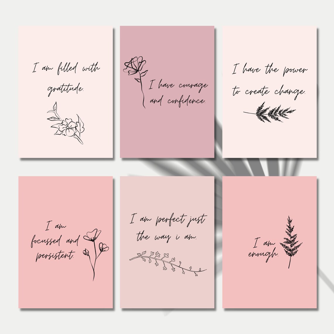60 Affirmation Cards Digital Download Mindfulness - Etsy