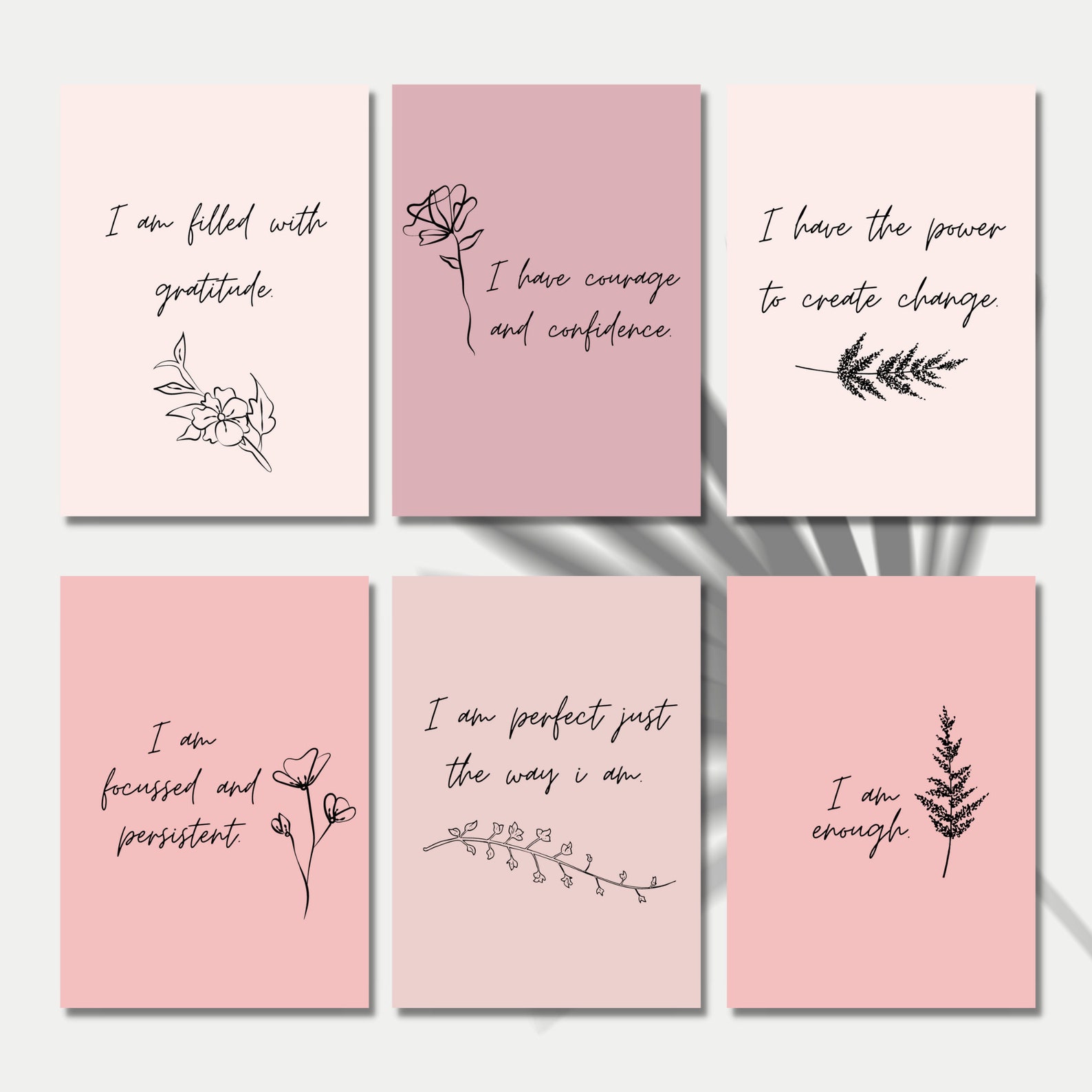 60 Affirmation Cards Digital Download Mindfulness - Etsy
