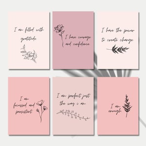 60 Affirmation Cards Digital Download Mindfulness - Etsy