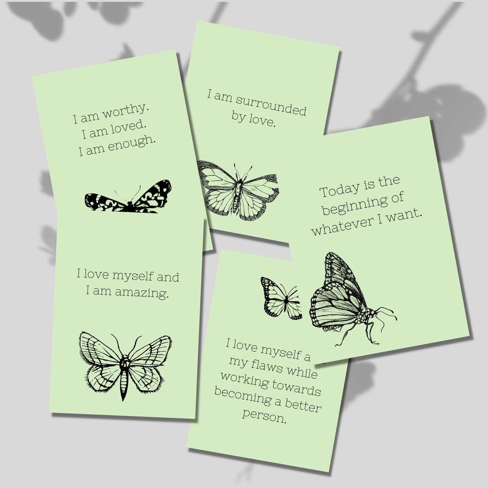 60 Affirmation Cards Digital Download Mindfulness - Etsy