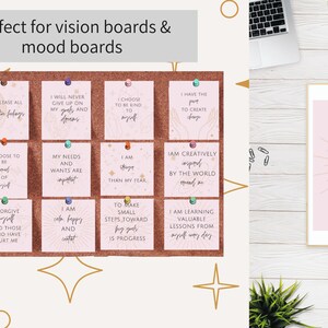 32 Daily Affirmation Cards, Universe and Star Design, Daily ...