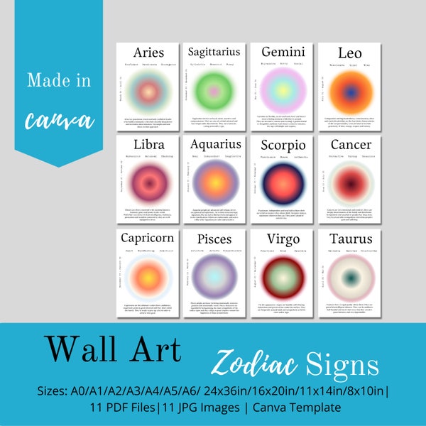 Zodiac Art - Etsy