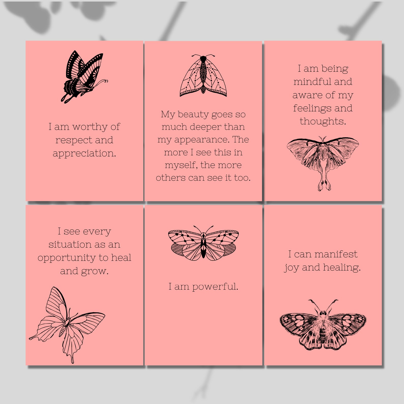 60 Affirmation Cards Digital Download Mindfulness - Etsy