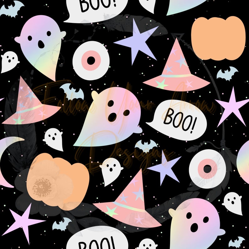 Ghost Seamless File - Seamless Pattern - Etsy