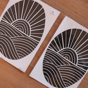 Shine | Original Linocut Print | Linoprint Sun | Linocut Sun Print ...