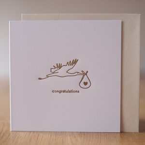 Letterpress Pregnancy Congratulations Card | Handmade, Expecting a Baby ...