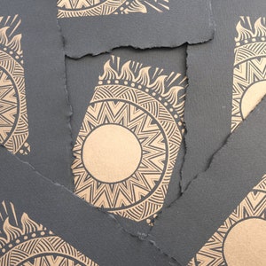 Make Your Own Sunshine | Original Linocut Print (black and Gold Edition ...