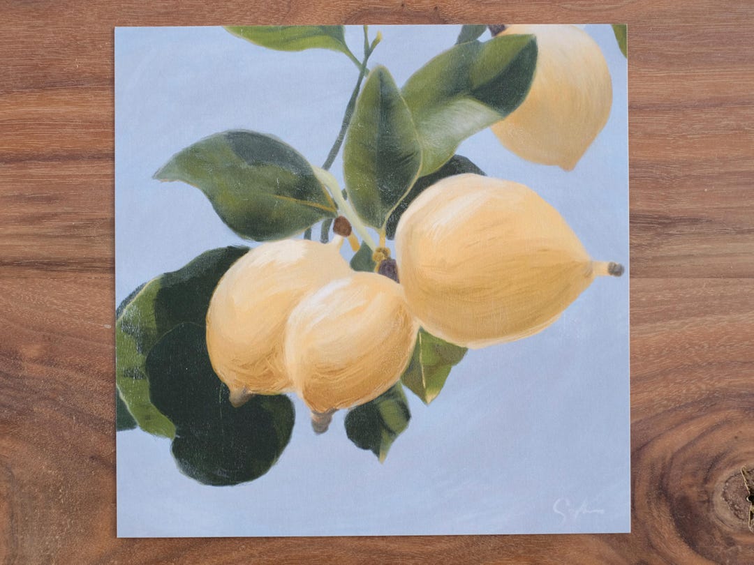 Original Oil Painting | Lemons of Athena | Lemon Oil Painting | Antique ...