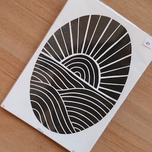 Shine | Original Linocut Print | Linoprint Sun | Linocut Sun Print ...