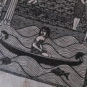 Deity | Original Linocut Print | Egyptian Print | Handmade Print ...