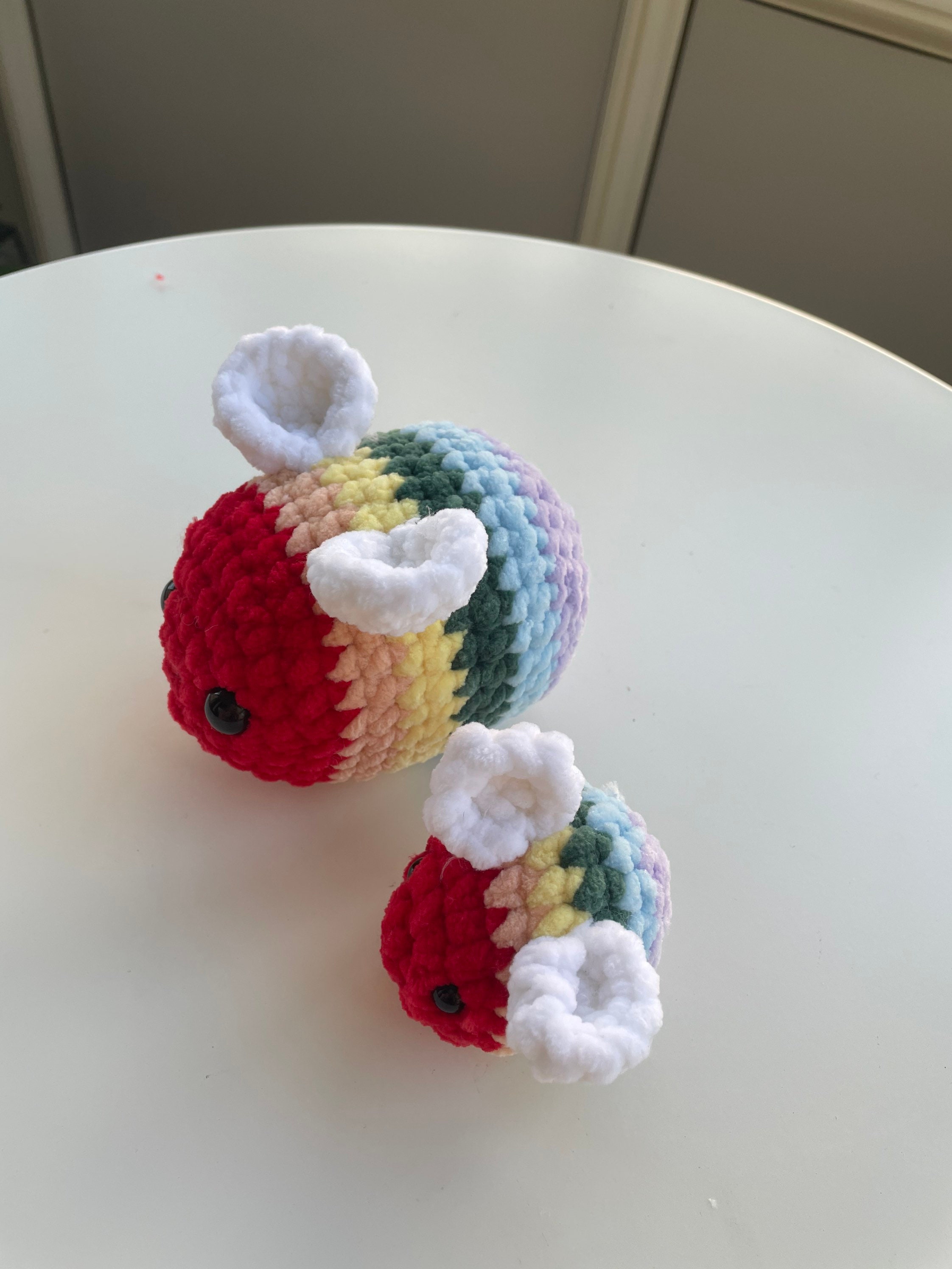 LGBTQIA Pride flag crochet bees | Etsy