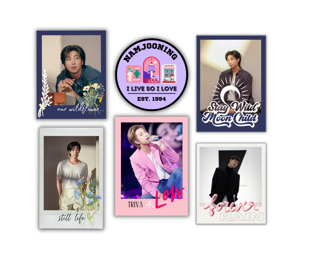 BTS RM Songs Stickers | Set of 6 | Namjoon Stickers | Free Bonus - Etsy