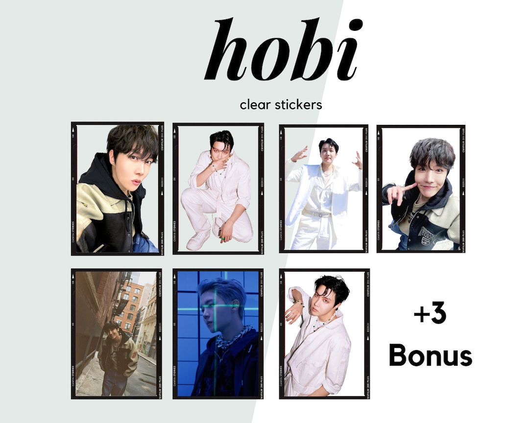 BTS Hobi Stickers | Set of 7 + 3 Bonus | Bts Stickers - Etsy