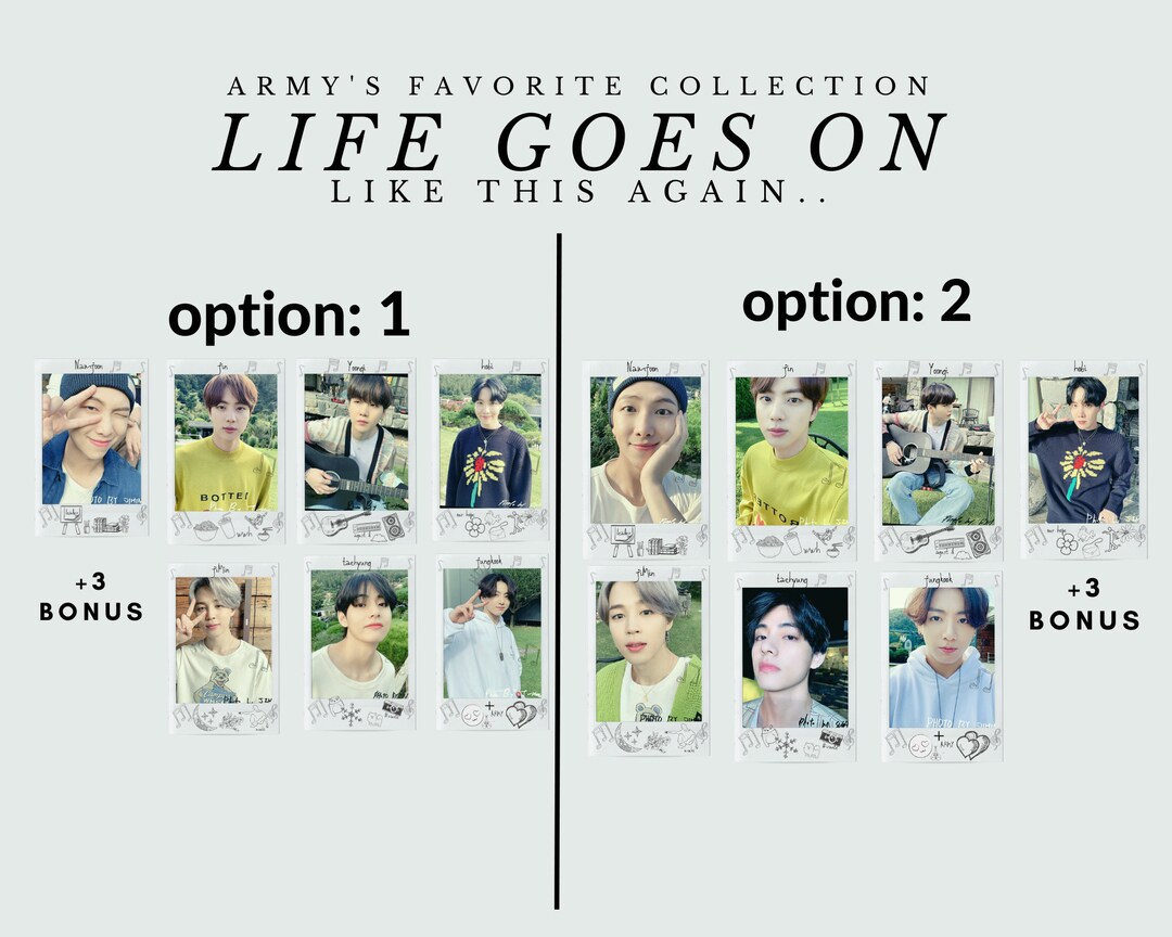 BTS Stickers Pack Cute Photo Stickers BTS Made by ARMY for Life Goes on ...