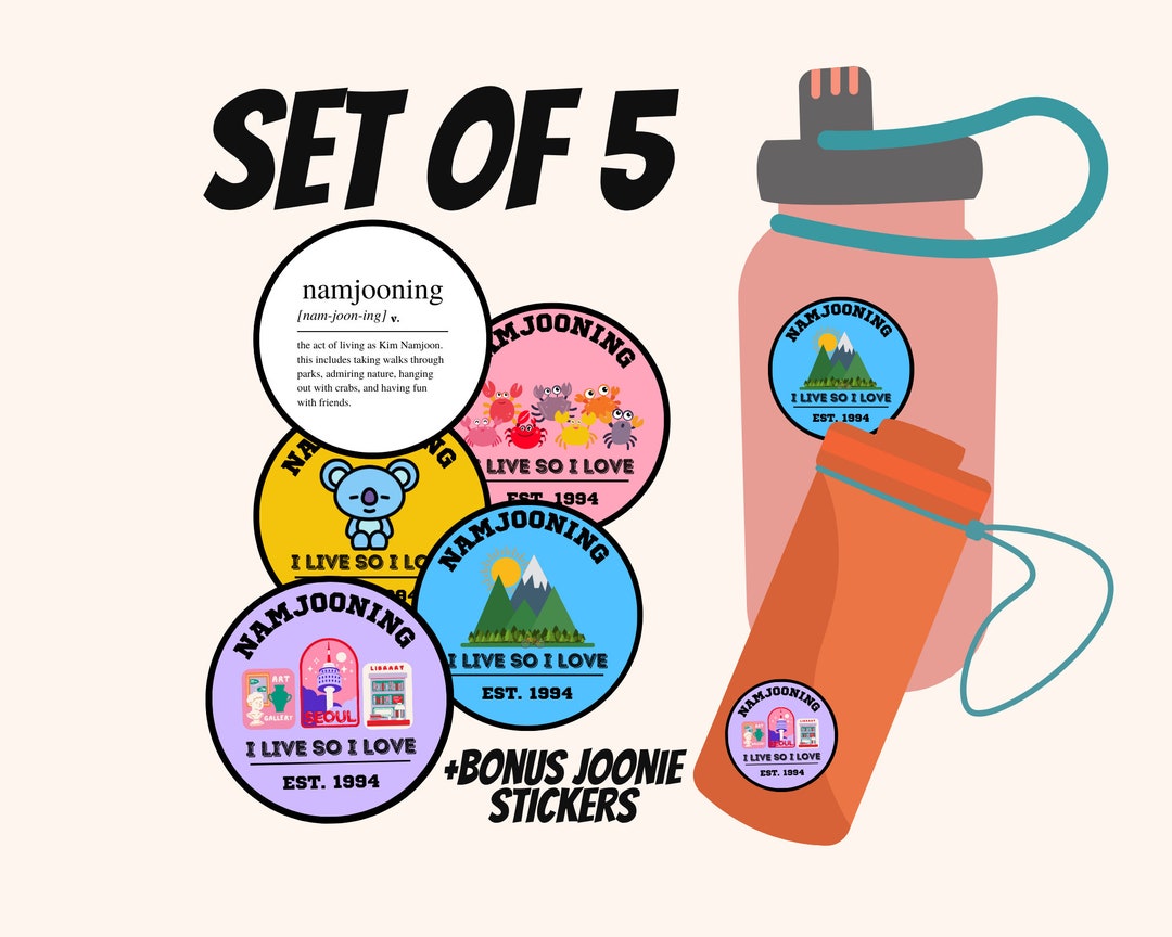 Namjooning Stickers BTS Stickers for Tumblers Waterproof Namjoon ...