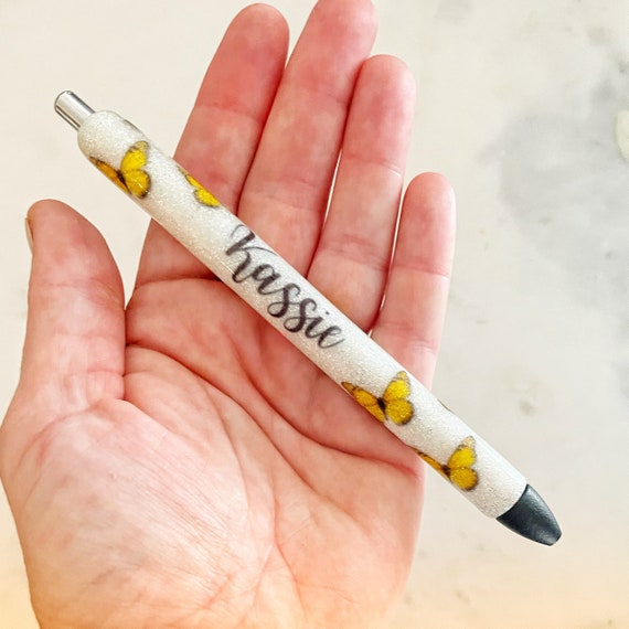Personalized Pens Name Monogram Glitter Home Office Gift epoxy | Etsy