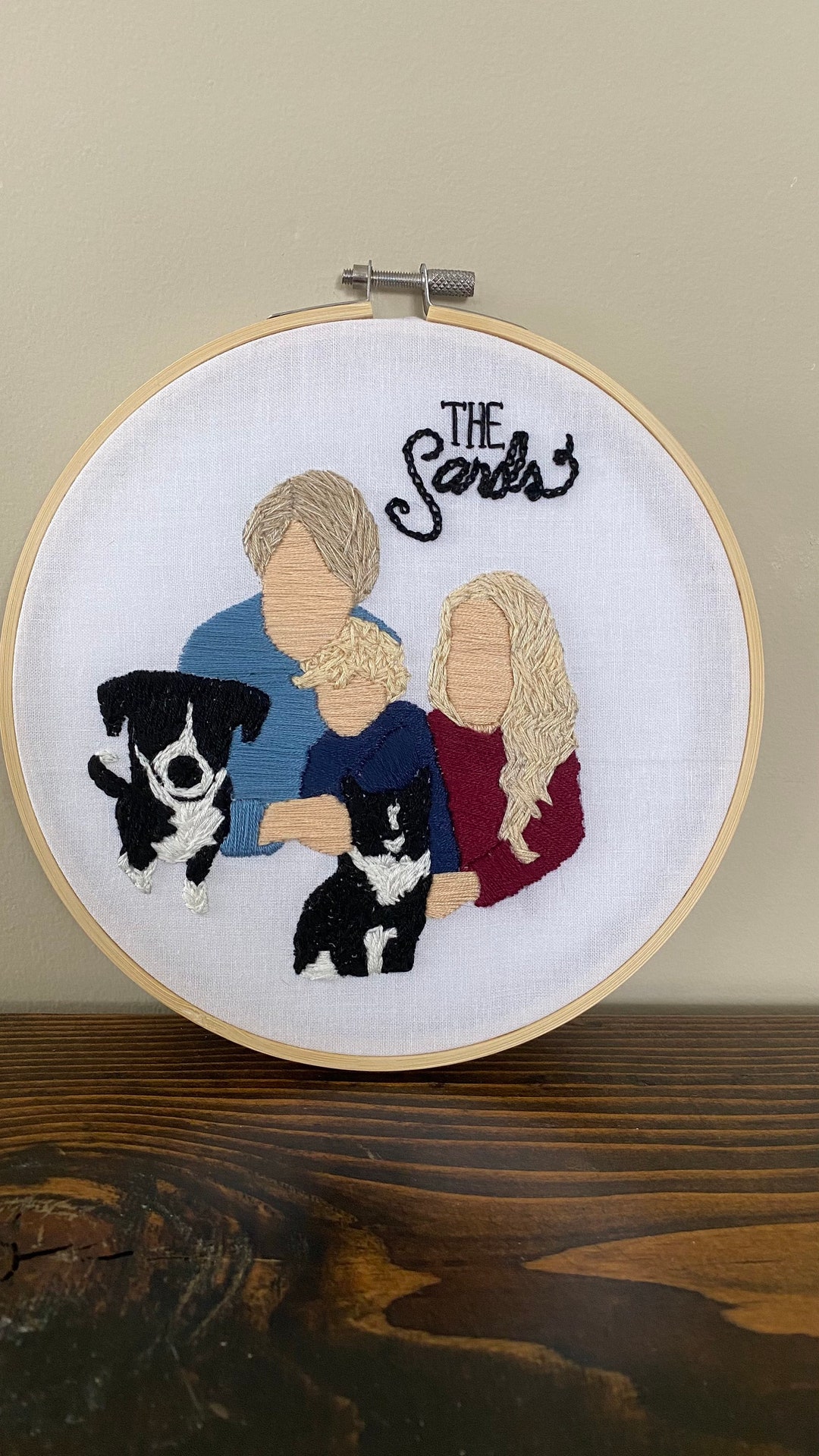 Custom Family Embroidery - Etsy