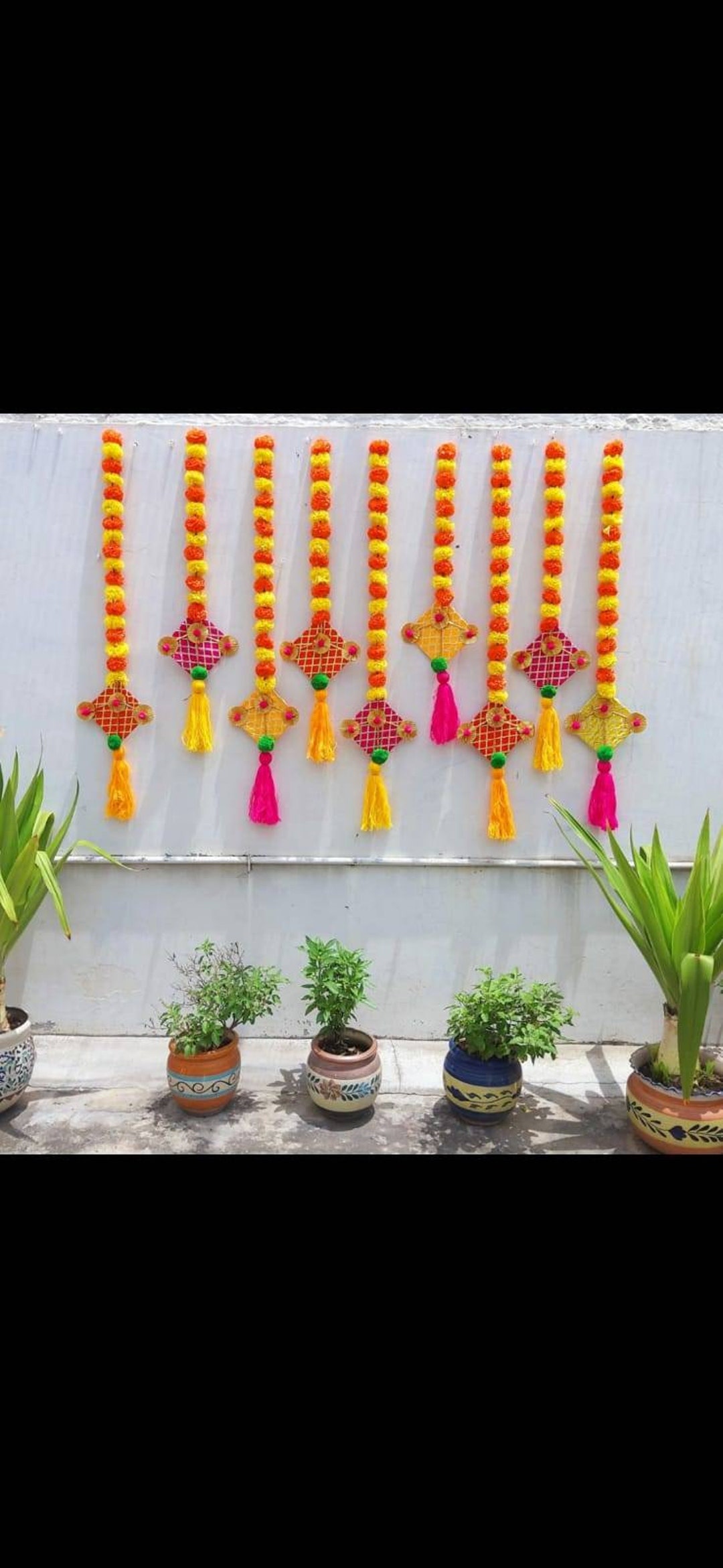 Marigold Flower String With Decor Kite Hanging Diwali Decor - Etsy