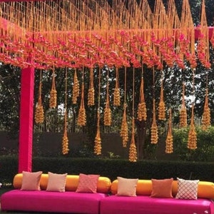 Gold Gota Strings, Gold Wedding Garlands, Diwali, New Years Evening ...