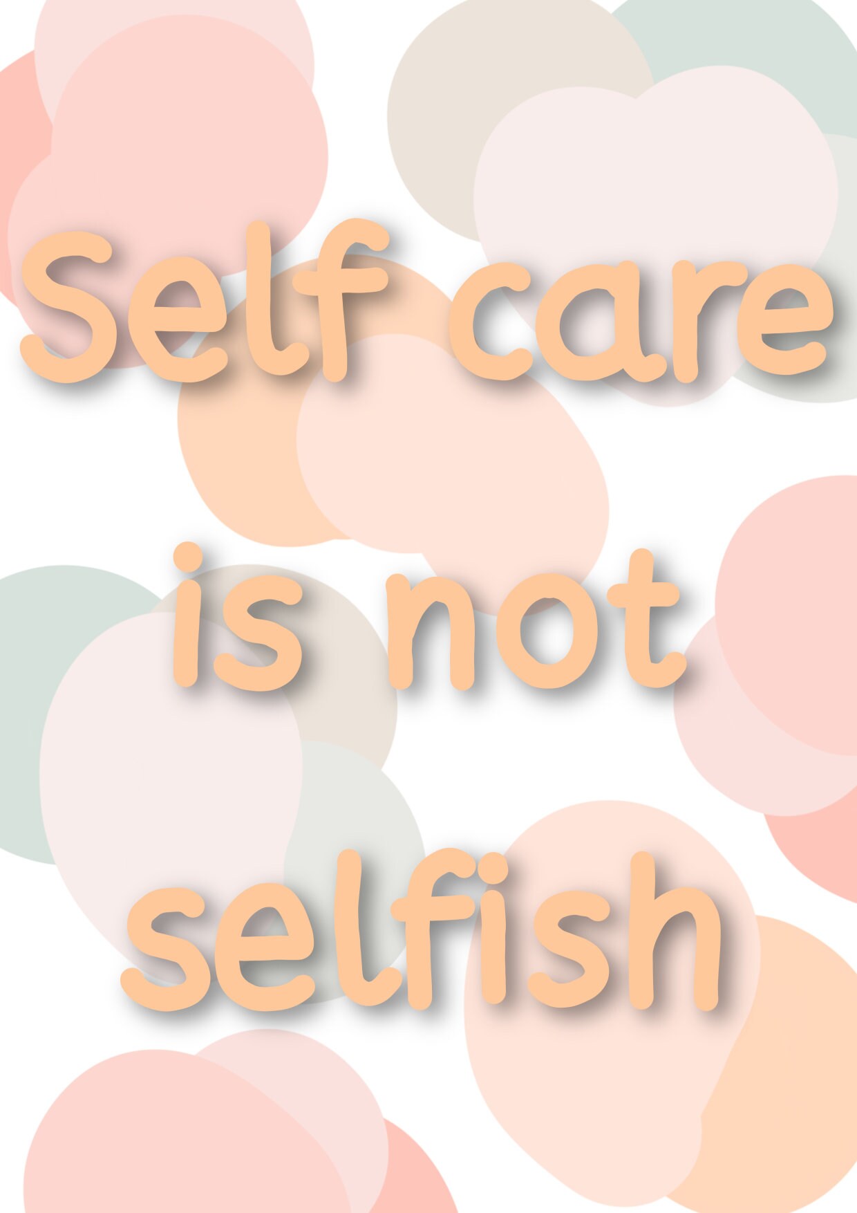 Self care poster prints set of 3 A4 or A5. Its okay self | Etsy