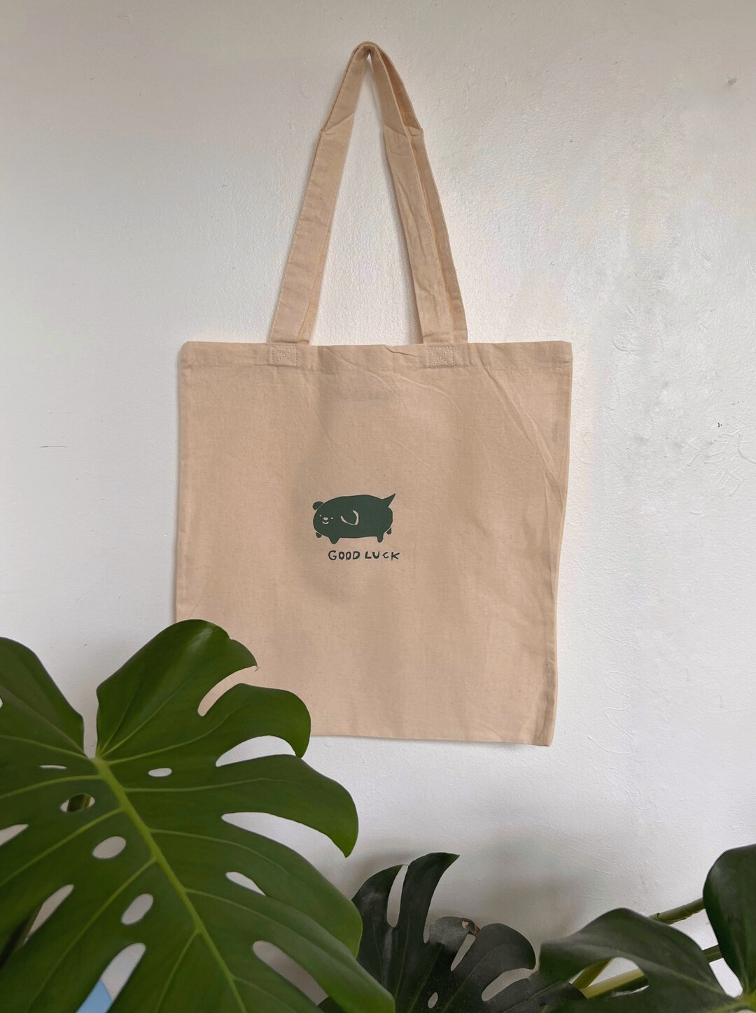 Good Luck Dog Tote Bag - Etsy