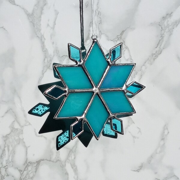 Snowflake Suncatcher - Etsy