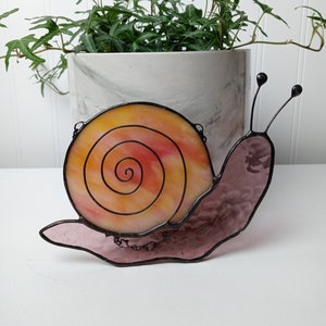 Snail Stained Glass Suncatcher - Etsy