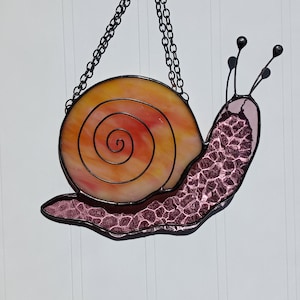 Snail Stained Glass Suncatcher - Etsy