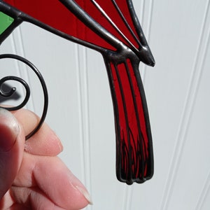 Cardinal Stained Glass Suncatcher - Etsy