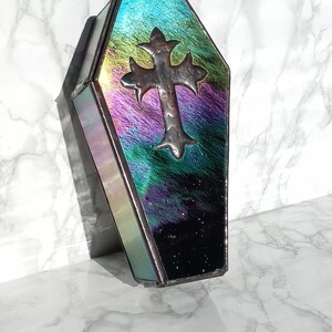 Stained Glass Coffin Trinket Box - Etsy