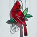 Cardinal Stained Glass Suncatcher - Etsy
