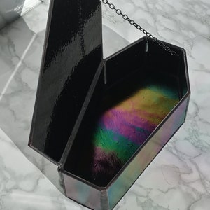 Stained Glass Coffin Trinket Box - Etsy