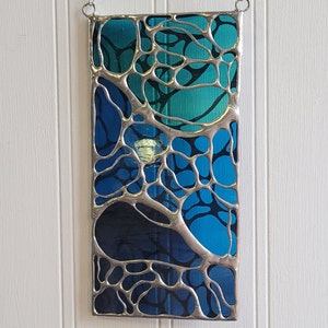 Water Ripple Mini Stained Glass Panel - Etsy