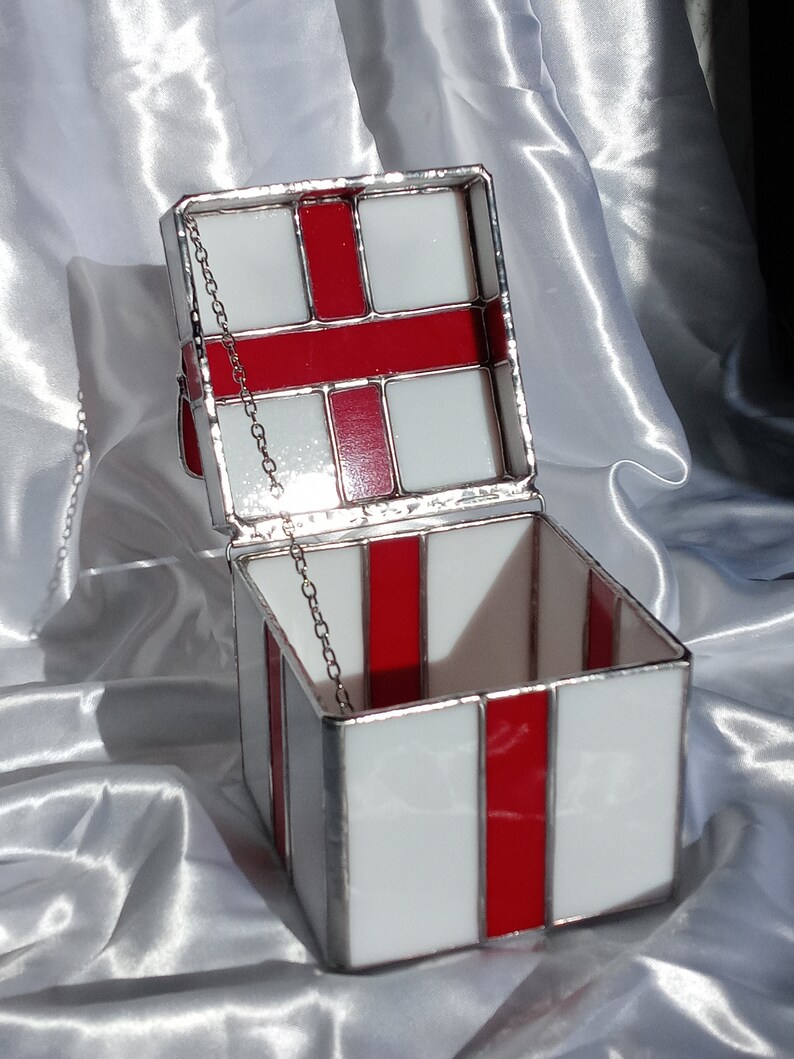 Present Stained Glass Trinket Box - Etsy